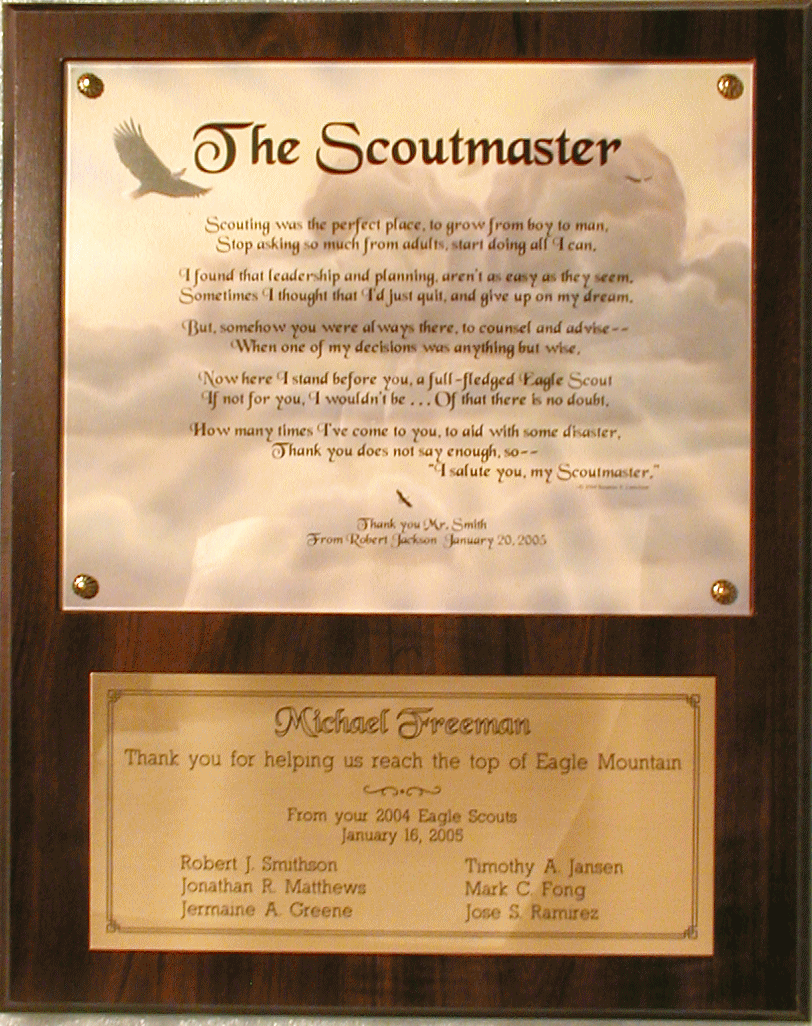 Eagle Gifts Galore/Deluxe Poem Plaques