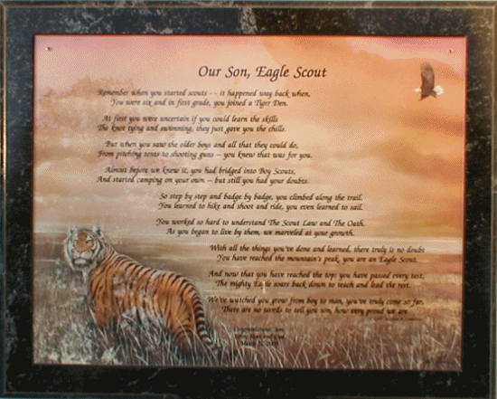 Eagle Gifts Galore/Eagle Scout Poem Plaque